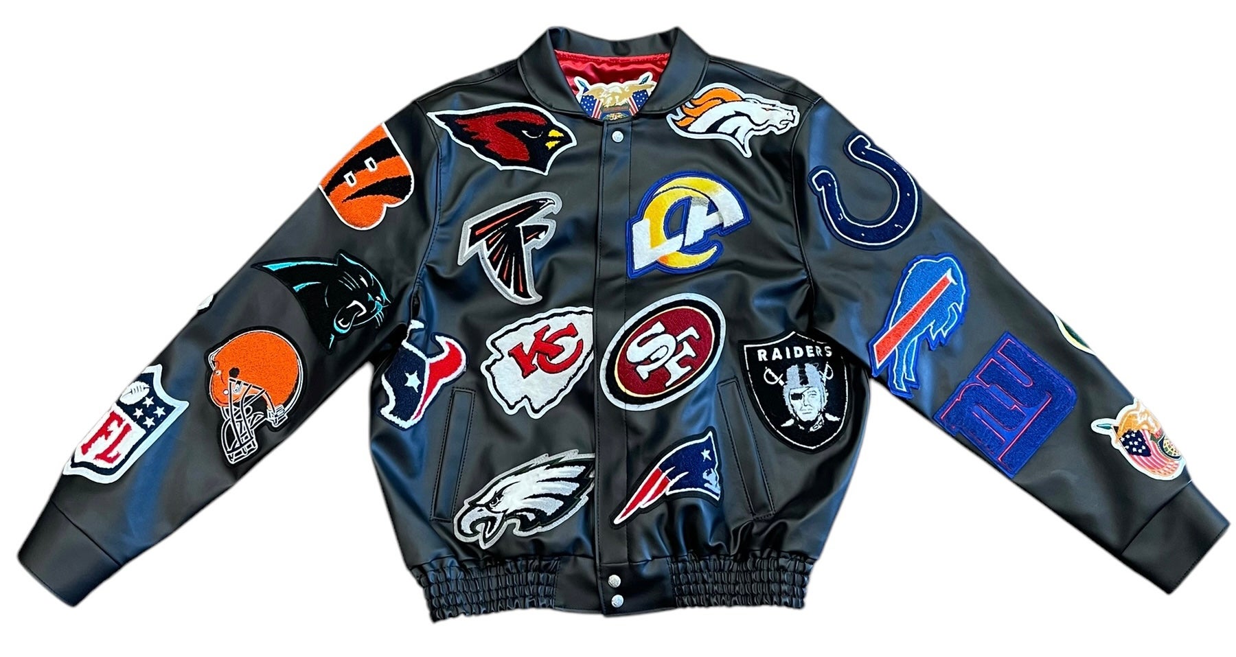 Jeff Hamilton Black Leather NFL Jacket | Heat Archive Columbus