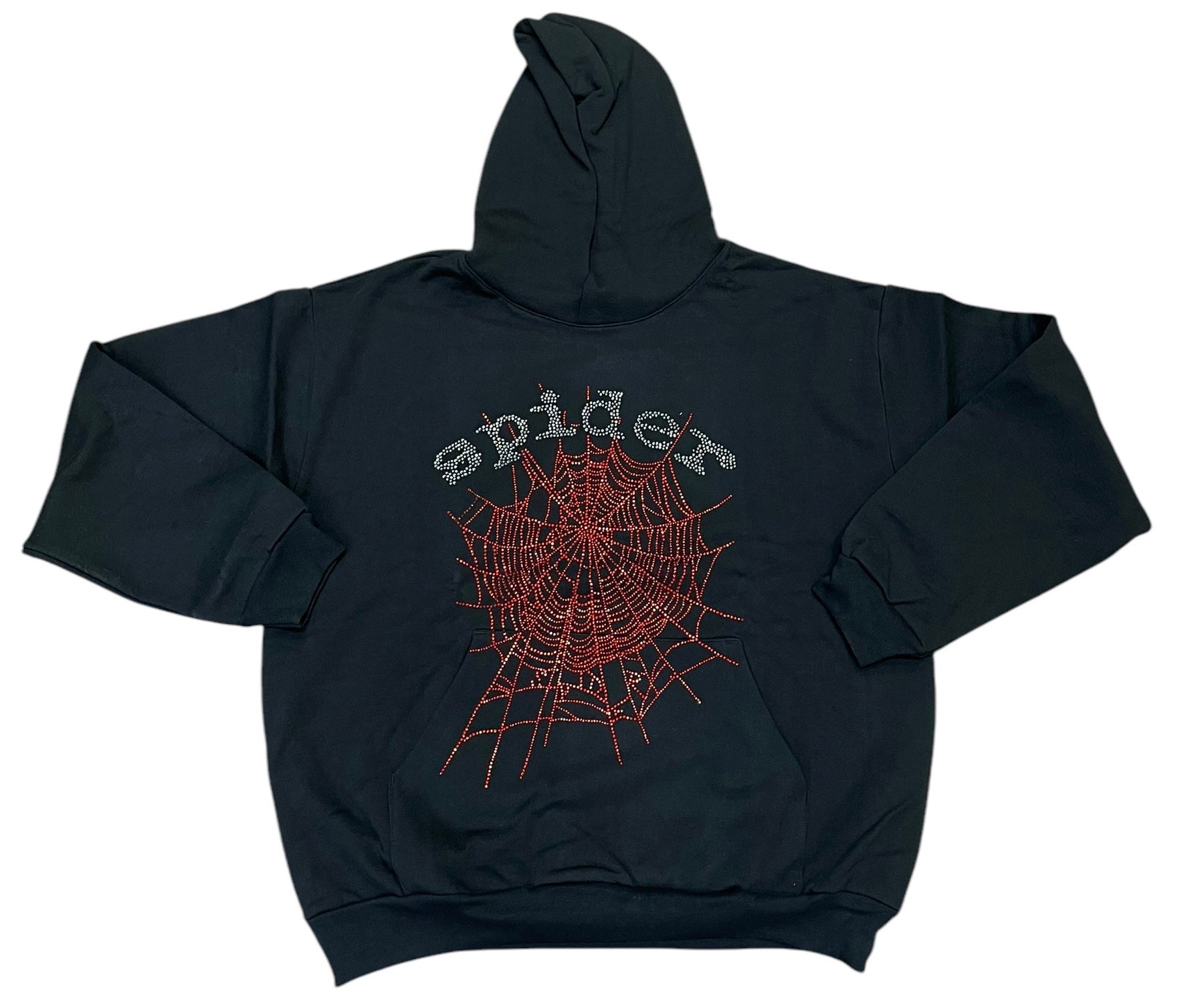 Spider Rhinestone Anniversary Black Hoodie | Heat Archive Columbus