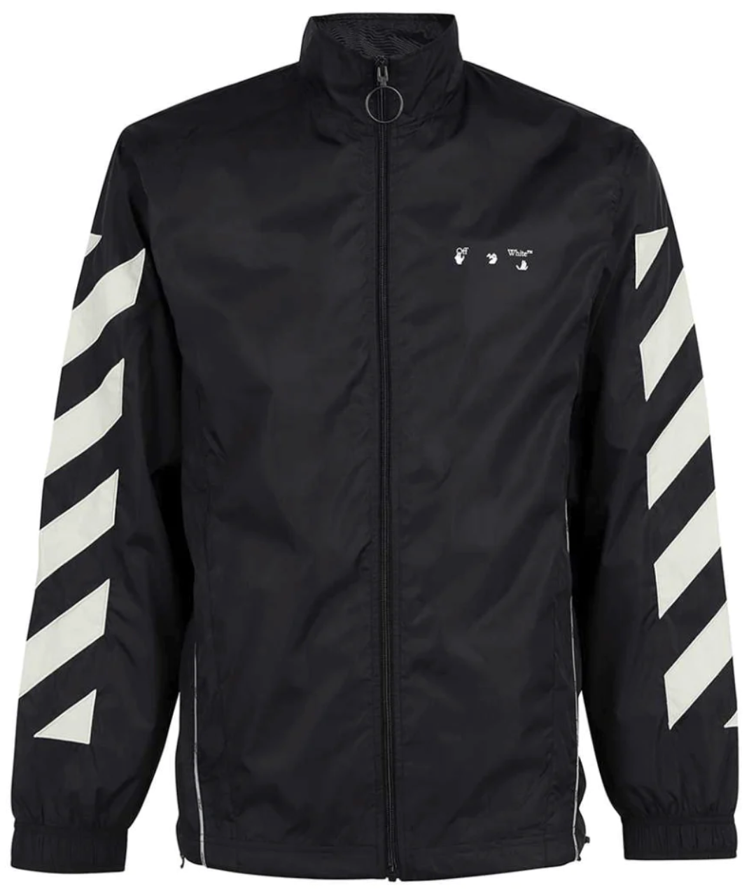 Off-White Diagonal Nylon Track Jacket Black | Heat Archive Columbus