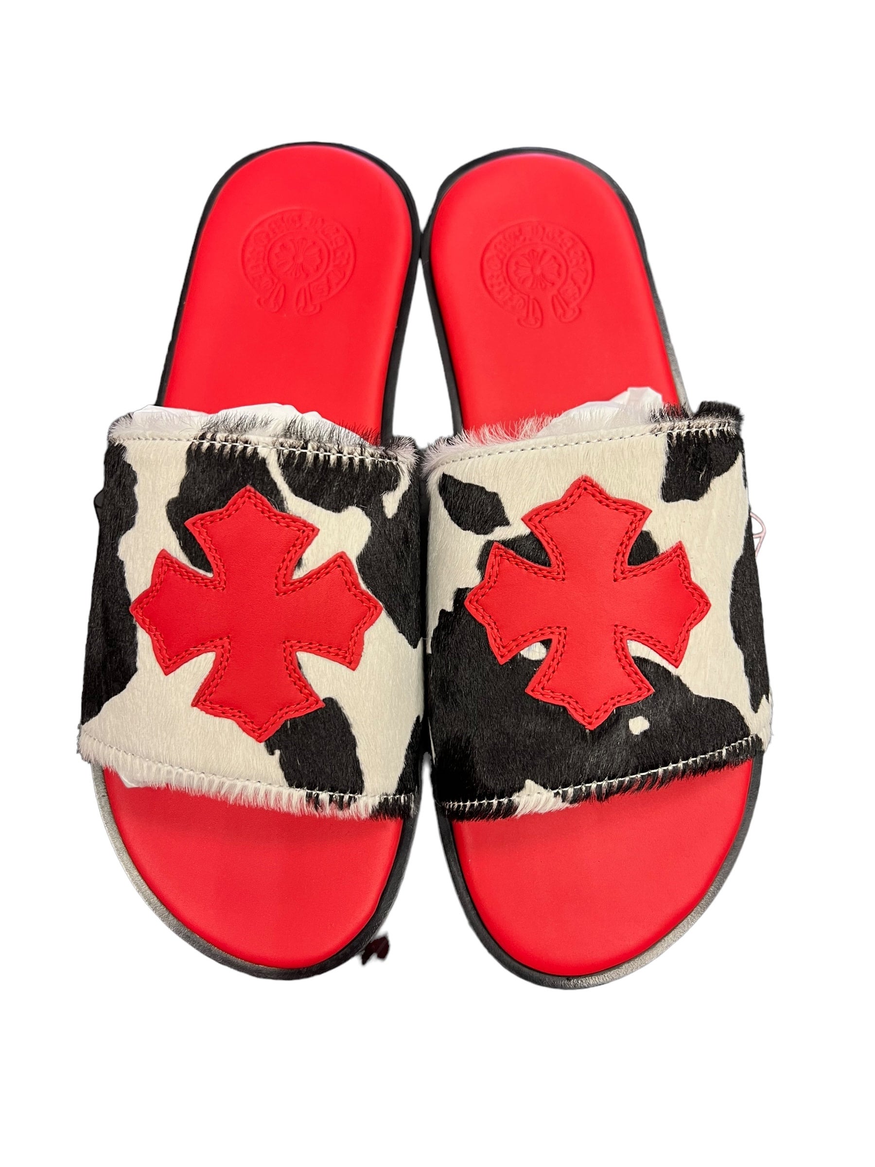 Chrome Hearts Red Patch Cow Slides | Heat Archive Columbus